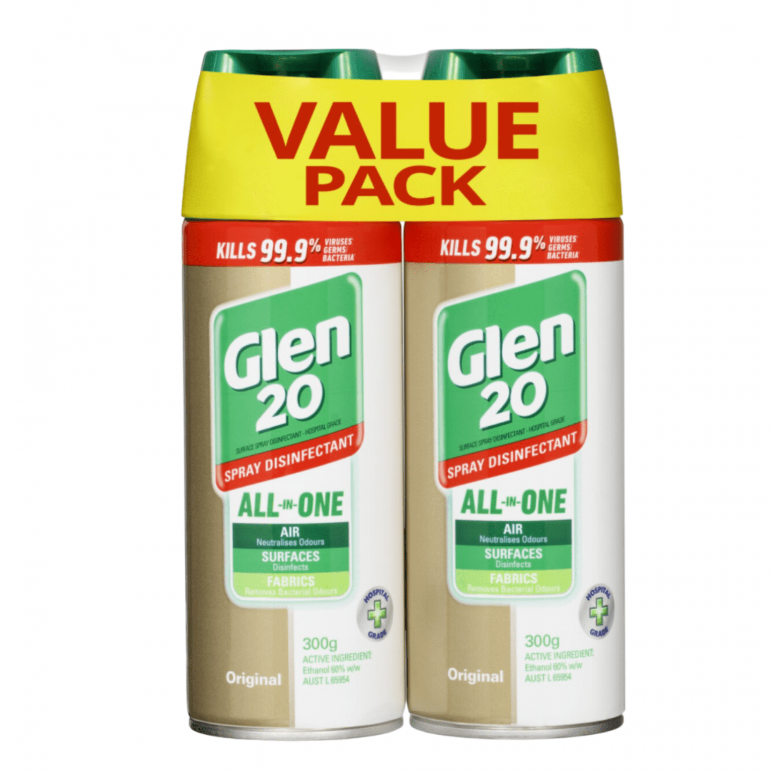 Glen 20 Anti-Bacterial Disinfectant Spray Value Pack 2 x 300g | Bulk Buys